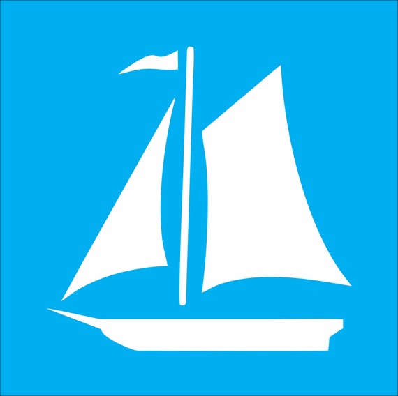 Sailboat stencil design 1 sail boat stencil boat stencil | Etsy