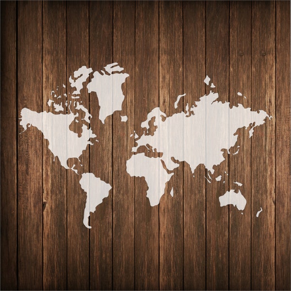 World Map Stencil - Etsy