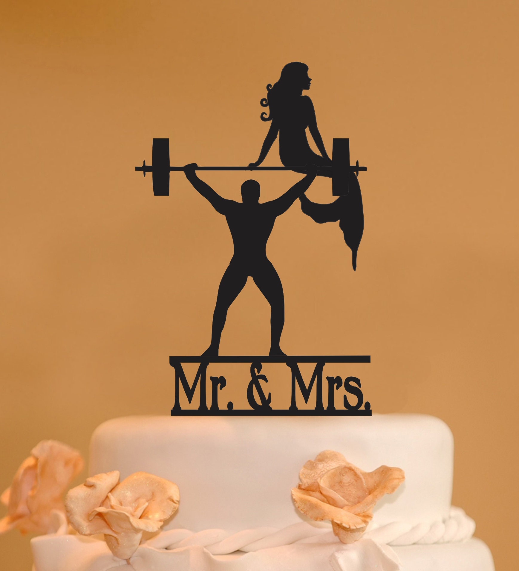 Party Supplies Bodybuilder mr and mrs wedding cake topperA234 Athletic ...