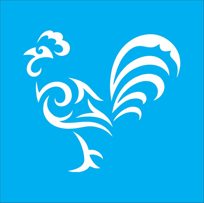 Rooster Stencil Rooster Reuseable Rooster Stencil Farm | Etsy