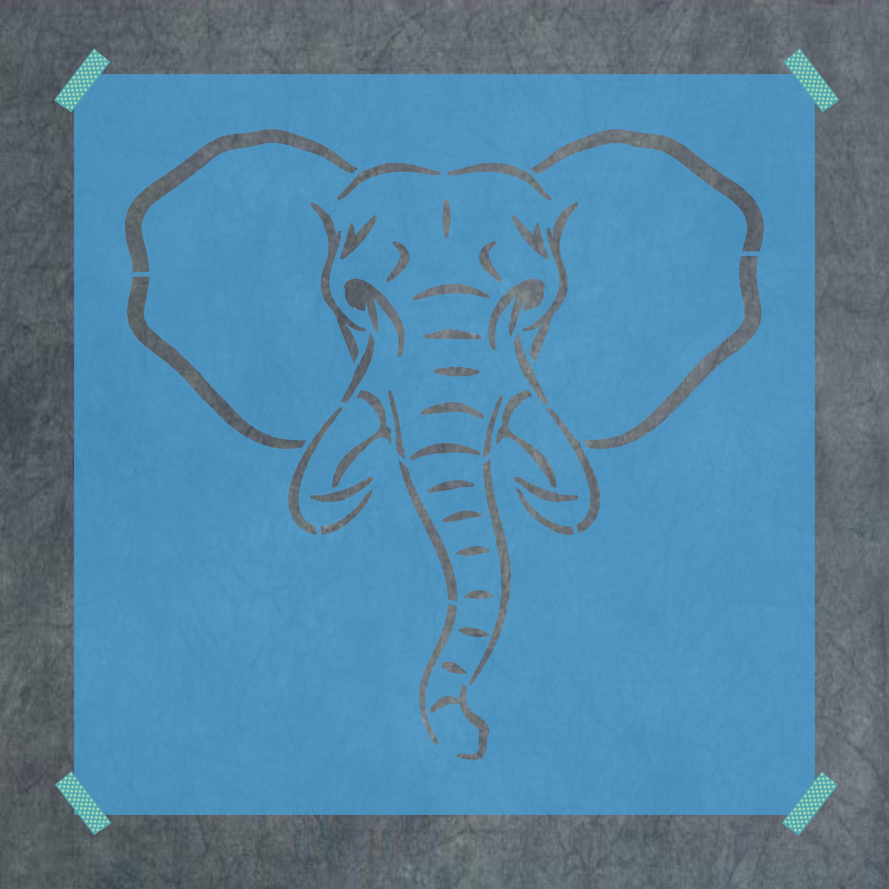 Elephant Head Stencil Elephant Stencil Animal Stencil - Etsy