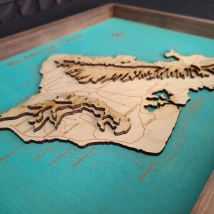 Laser Engraved 3D Wood Map of the Island of Oahu - Framed Oahu Hawaii ...
