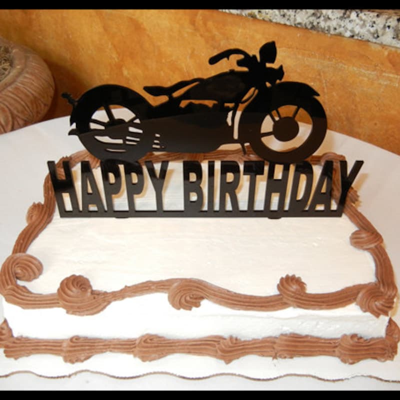 Motorcycle Cake Topper - Etsy