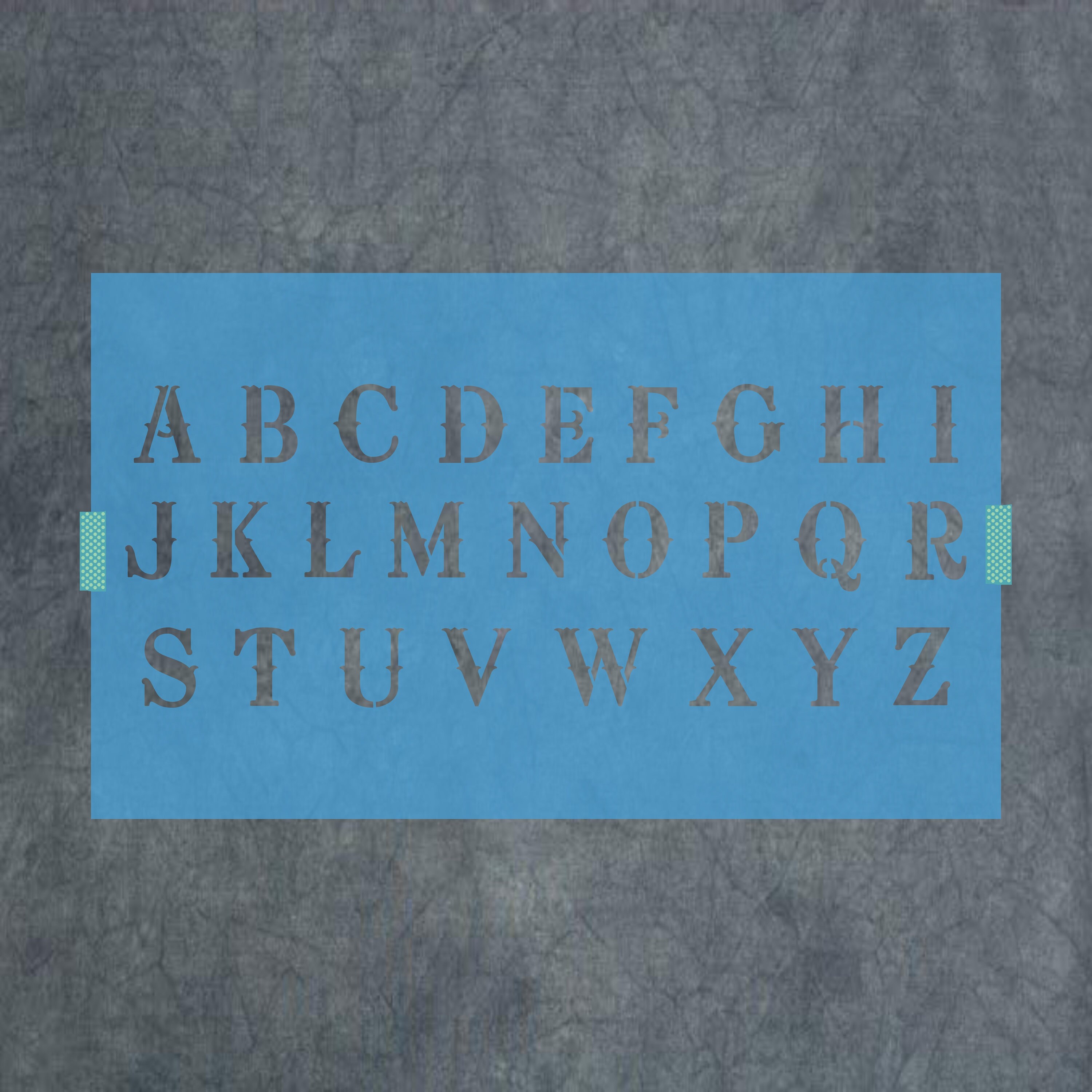 Upper Case Western Alphabet Stencil OK024, Reusable Alphabet Stencil ...
