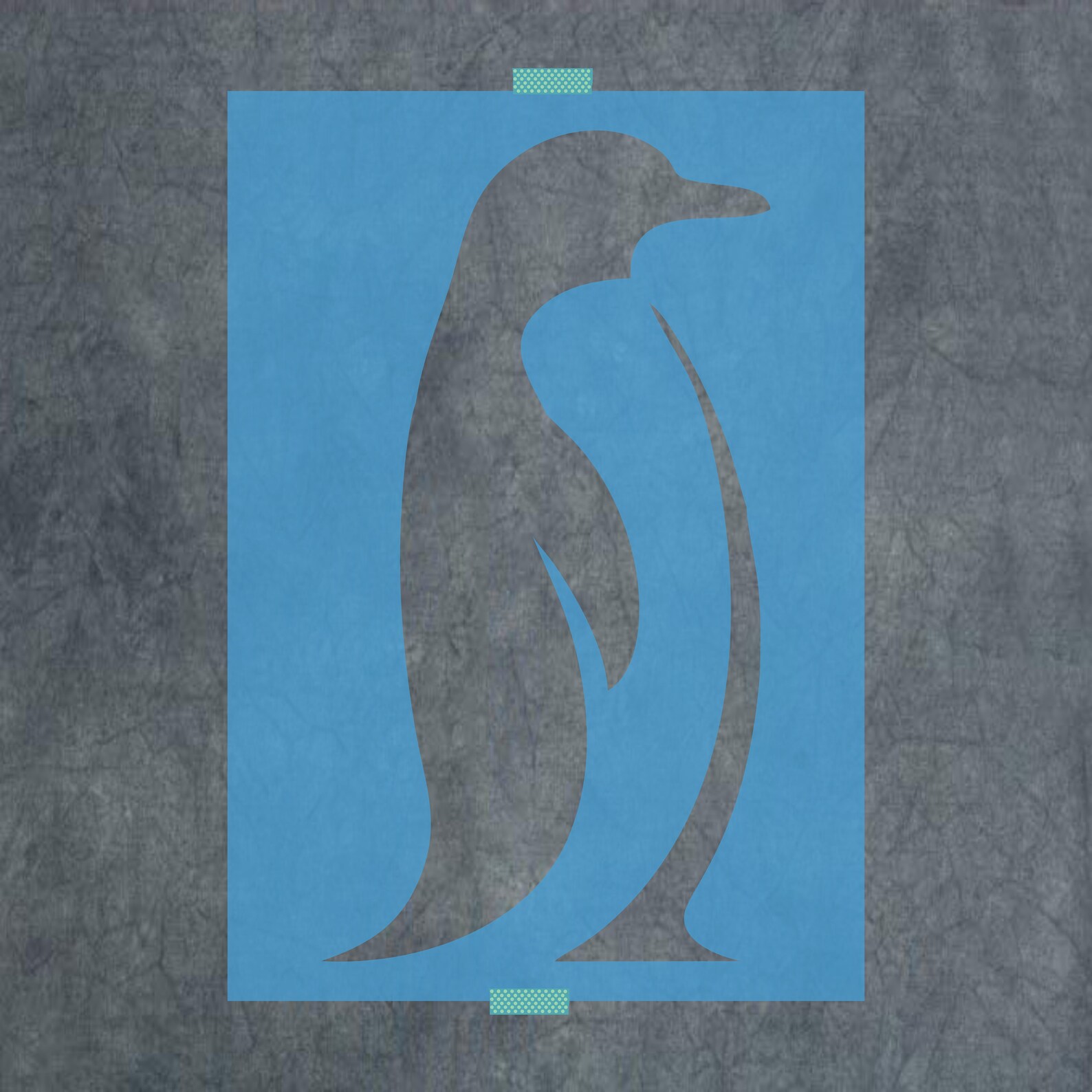 Penguin Stencil King Penguin Reuseable Penguin Stencil - Etsy