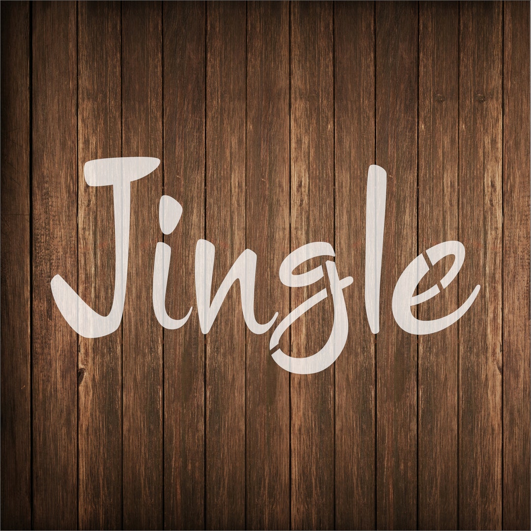 Jingle 1 Christmas Stencil - Jingle Stencil - Reuseable Christmas ...