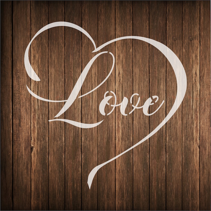 Love Stencil - Etsy