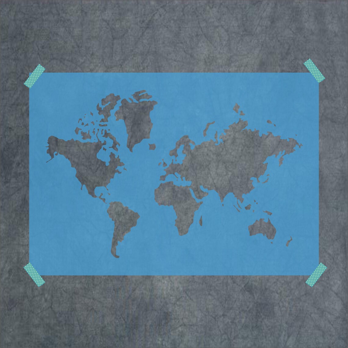 World Globe stencil. world map resuseable stencil world map | Etsy