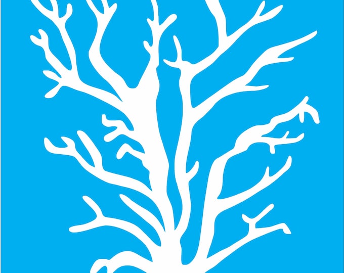 Coral Stencil Large Coral Stencils, Ocean Stencil, Coral Stencils ...