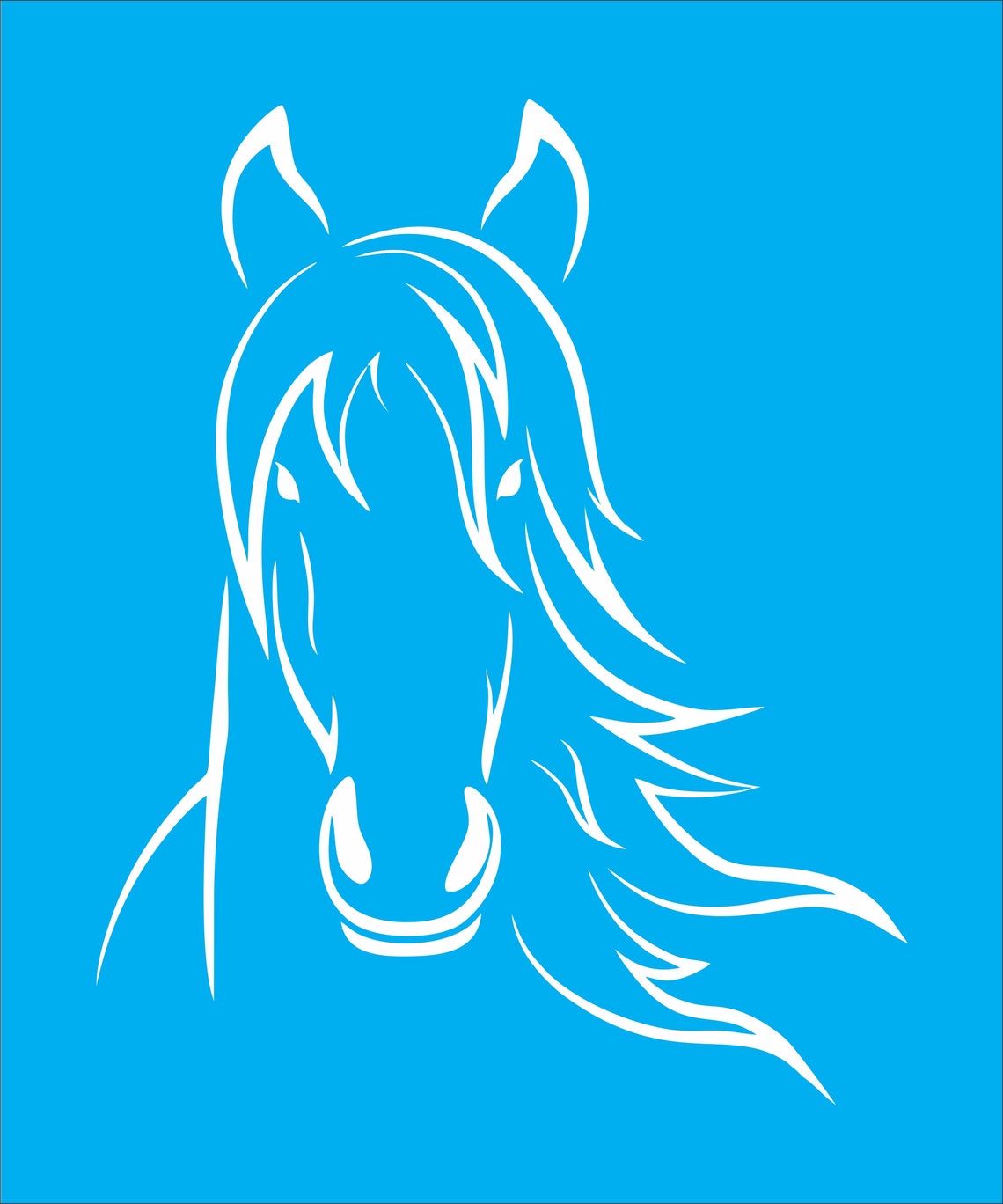 Horse Head Stencil Design 1 Reusable Stencil Horse Stencil | Etsy