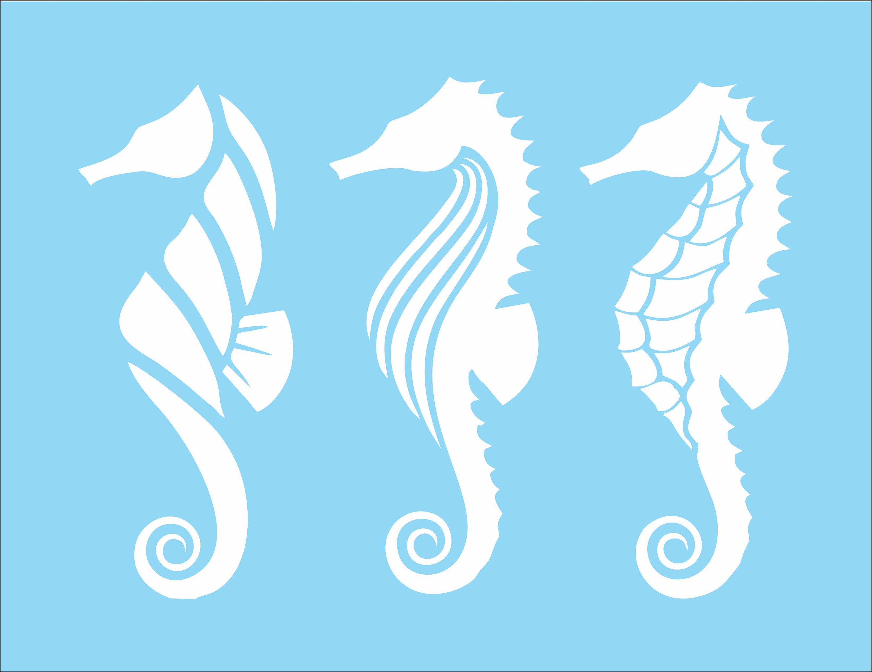 Seahorse Stencil Printable