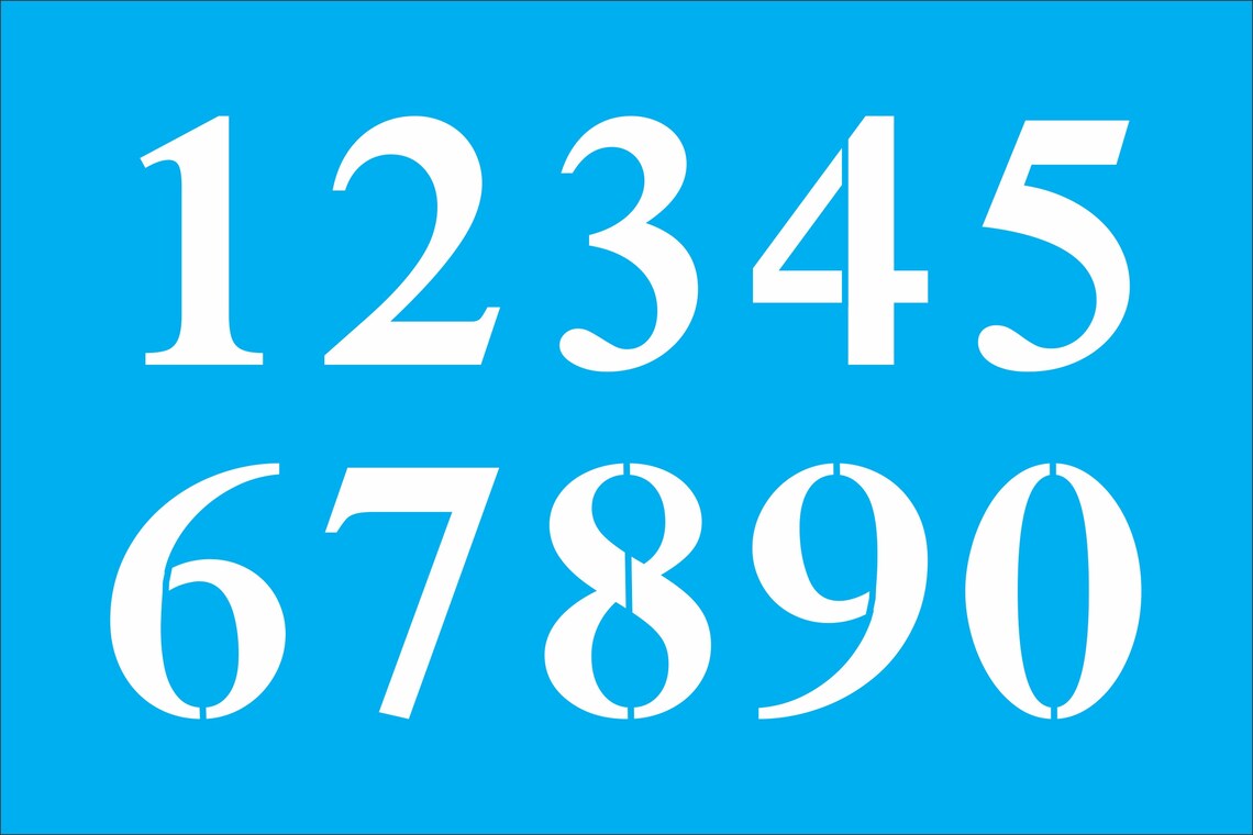 Numbers Stencil Numbers for Signs Numbers ISK Stencil - Etsy