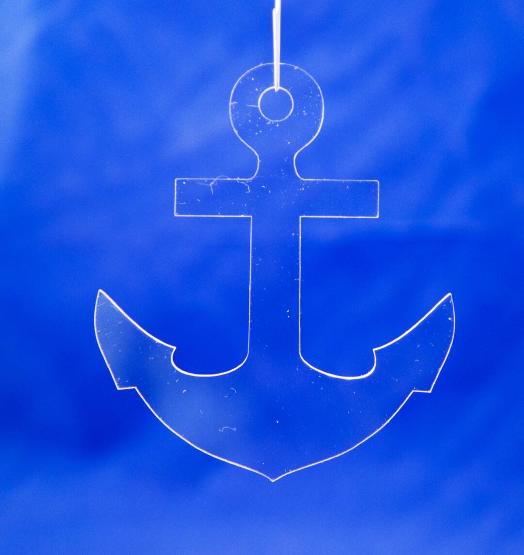 Anchor Key Chain Clear Acrylic Anchor Key Chain Blanks Set of 10 Clear ...