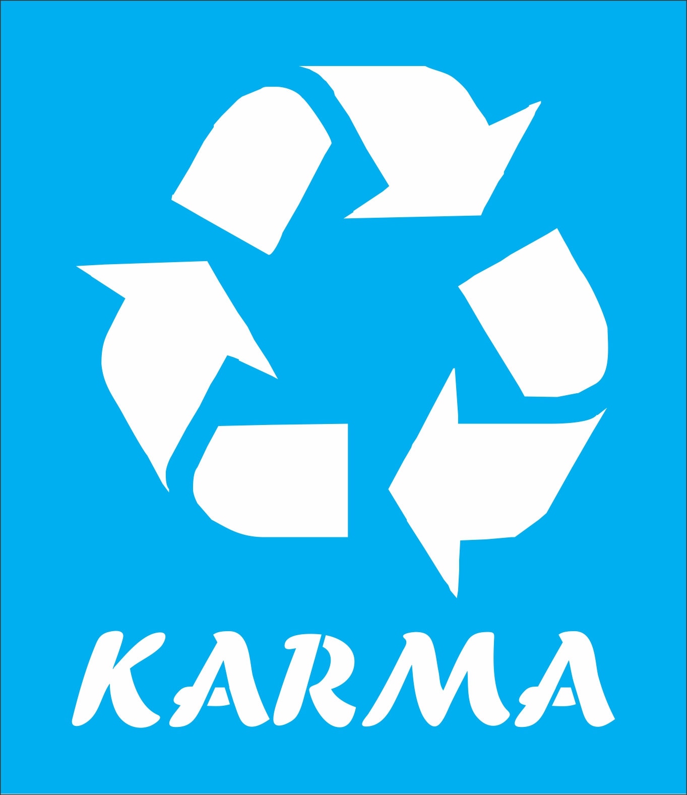 Karma Stencil - Reuseable Funny Stencil - Karma With Arrows Stencil ...