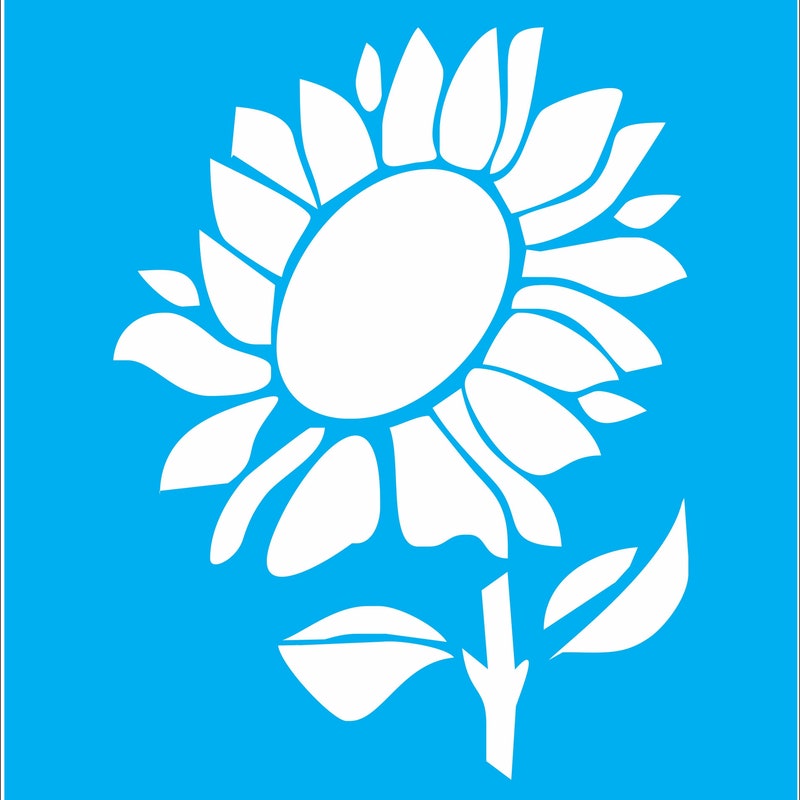 Sunflower Stencil - Etsy