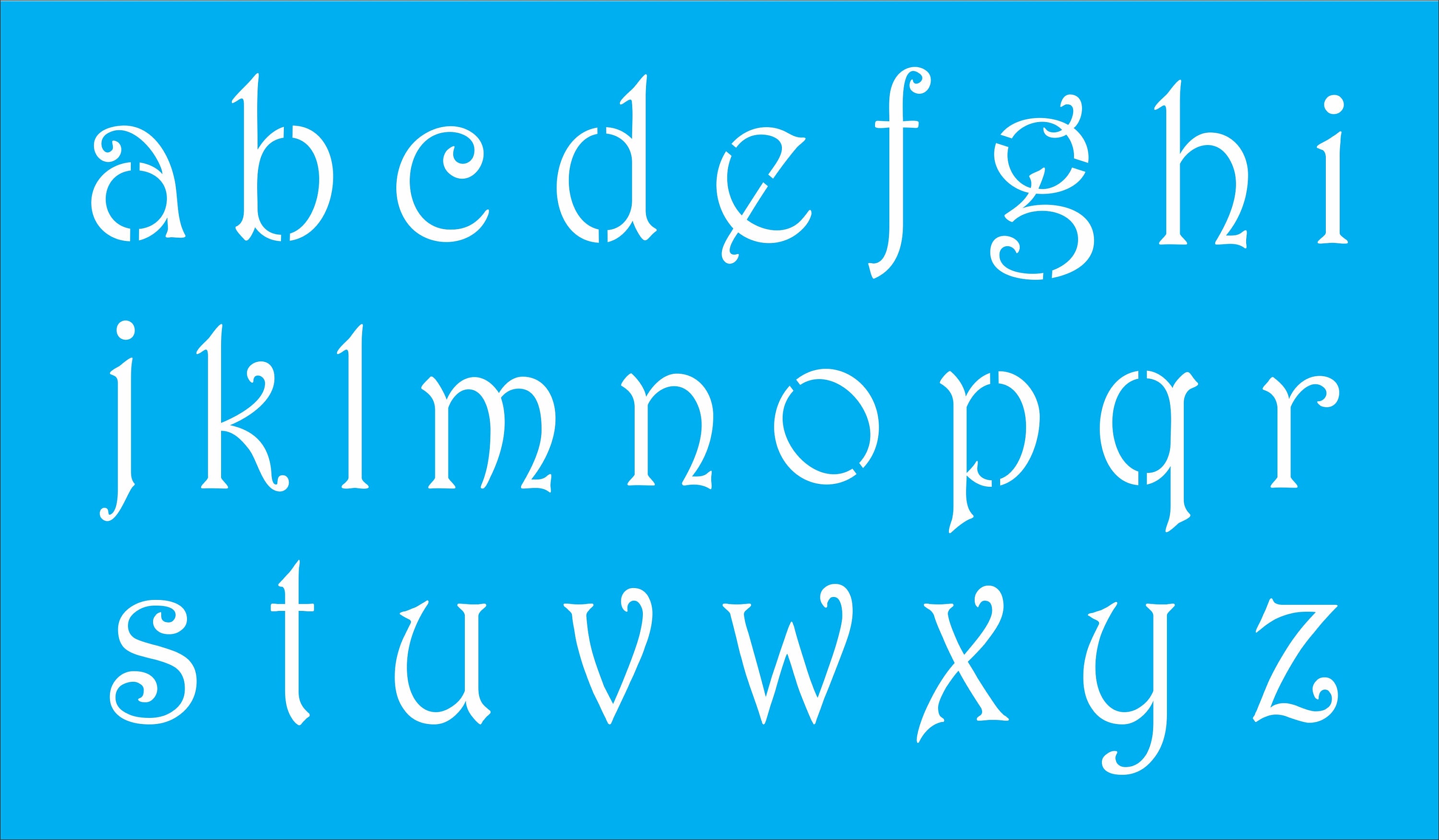 Lower Case Alphabet Stencil Reusable Alphabet Stencil - Etsy