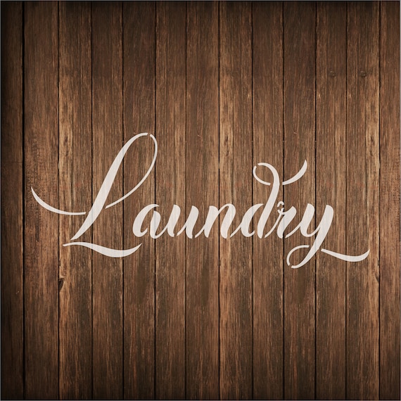 Laundry Stencil Laundry Word Stencil for Wood Signs Laundry | Etsy