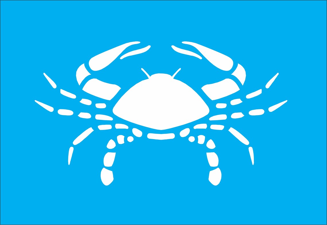 Crab Stencil - Reuseable Stencil Crab Stencil - Ocean Stencil - Beach ...