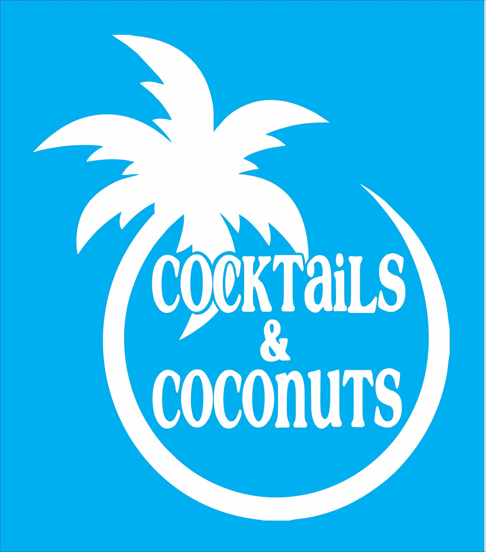 Cocktails and Coconuts With Palm Tree Stencil Beach Stencil Island ...