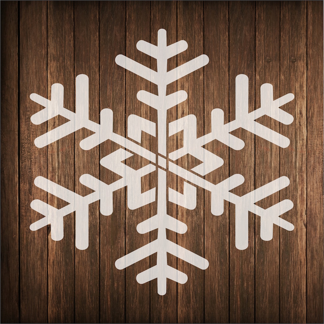 Snowflake Stencil Design 1 - Snow Flake Stencil - Snow Stencil ...