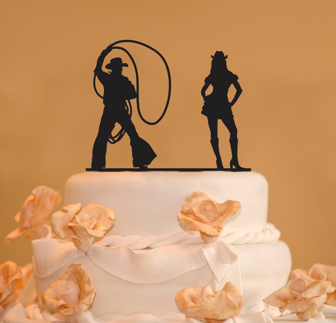 Cowboy Wedding Cake Topper - Cowboy Cowgirl Wedding Cake Topper ...