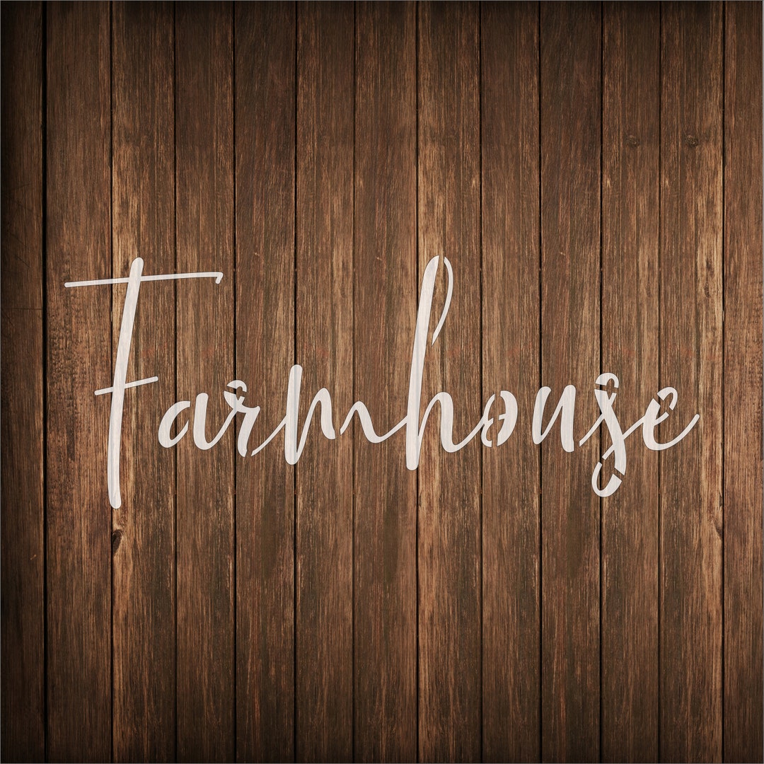 Farmhouse Stencil, Farmhouse Word Stencil for Wood Signs, Farmhouse ...