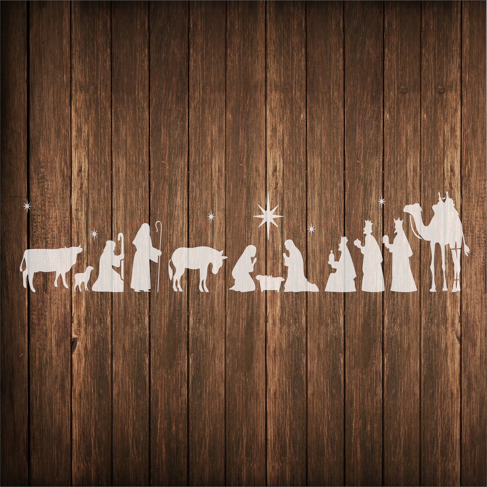 Christmas Stencil Nativity Scene Stencil Nativity Stencil - Etsy