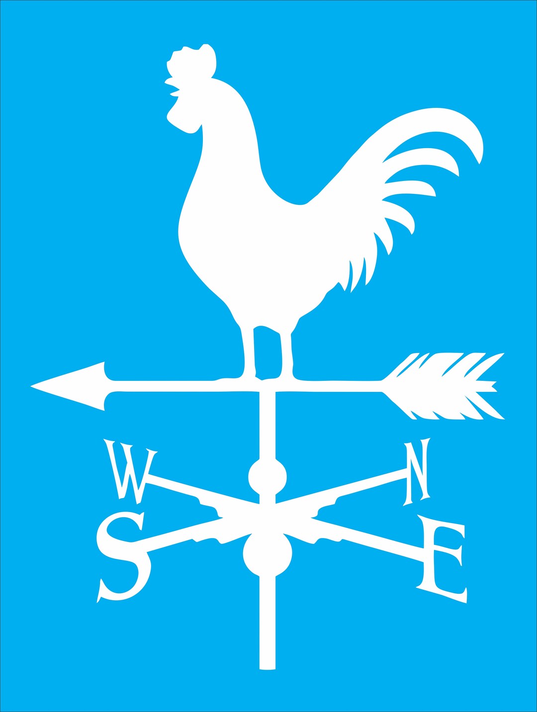 Rooster Weather Vane Stencil - Reuseable Stencil - Farm Stencil ...
