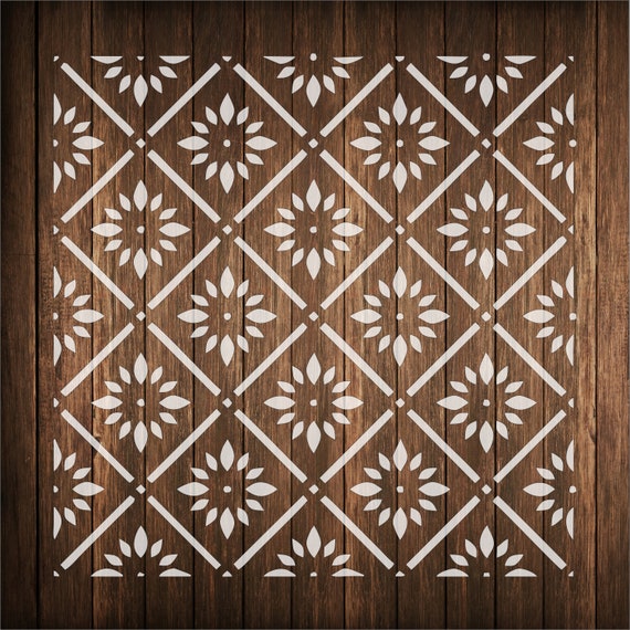 Tile Wall Stencil Repeatable Pattern Wall Stencil Pattern 3 | Etsy