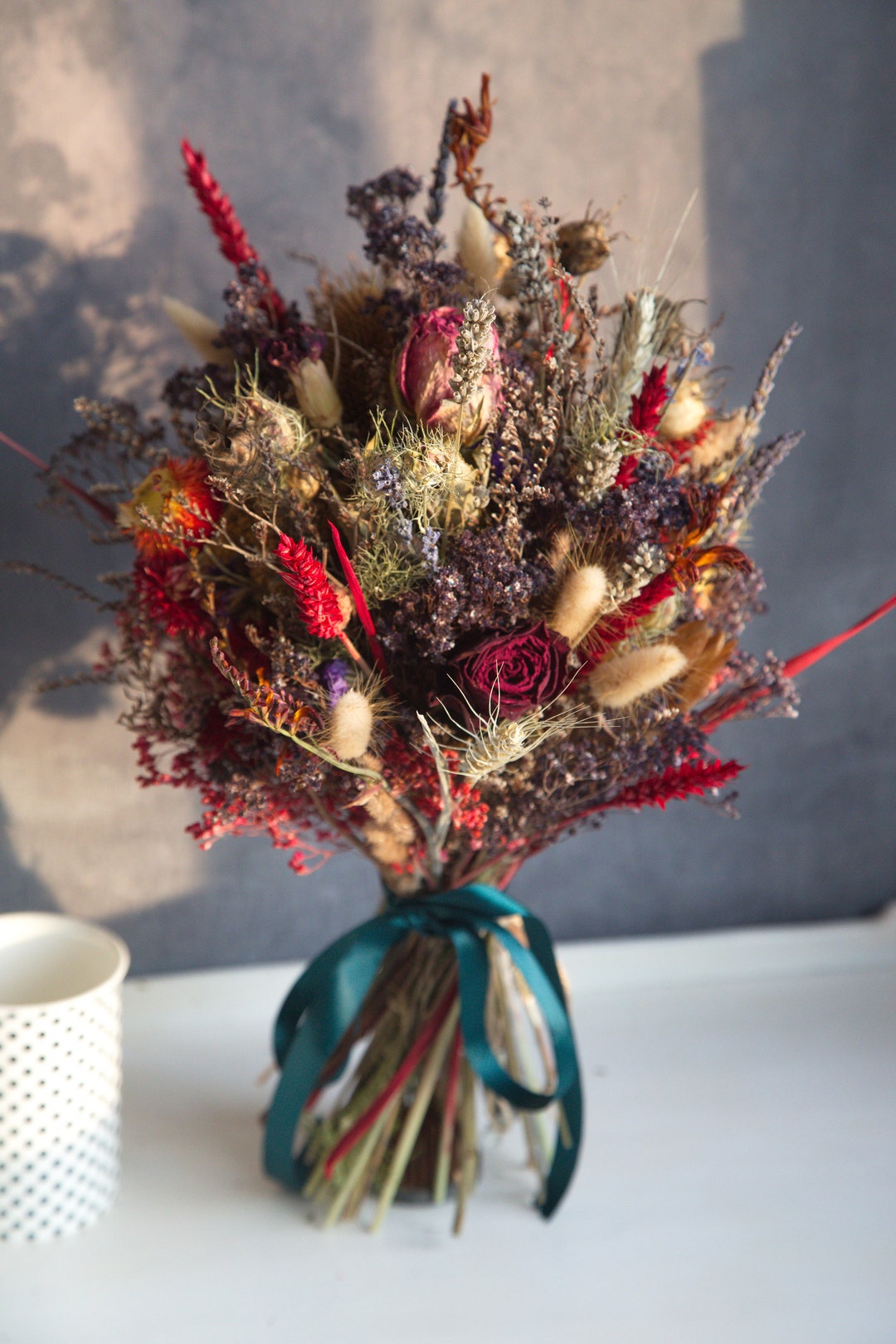 Large Dried Flower Bouquet: Rustic Barn Decor, Thank You Gift - Etsy UK