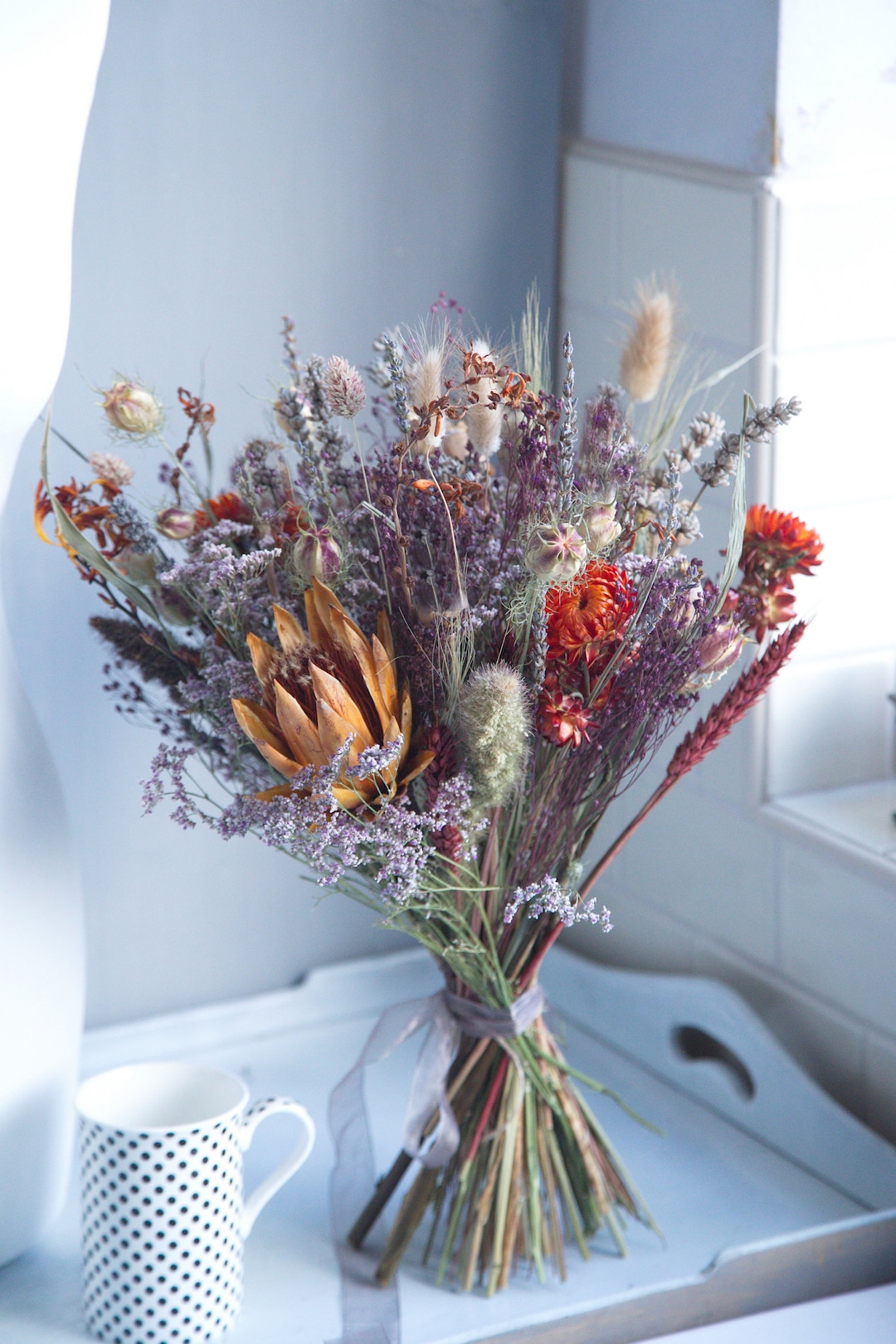 Large Dried Flower Bouquet: Wild Field Sustainable Decor - Etsy
