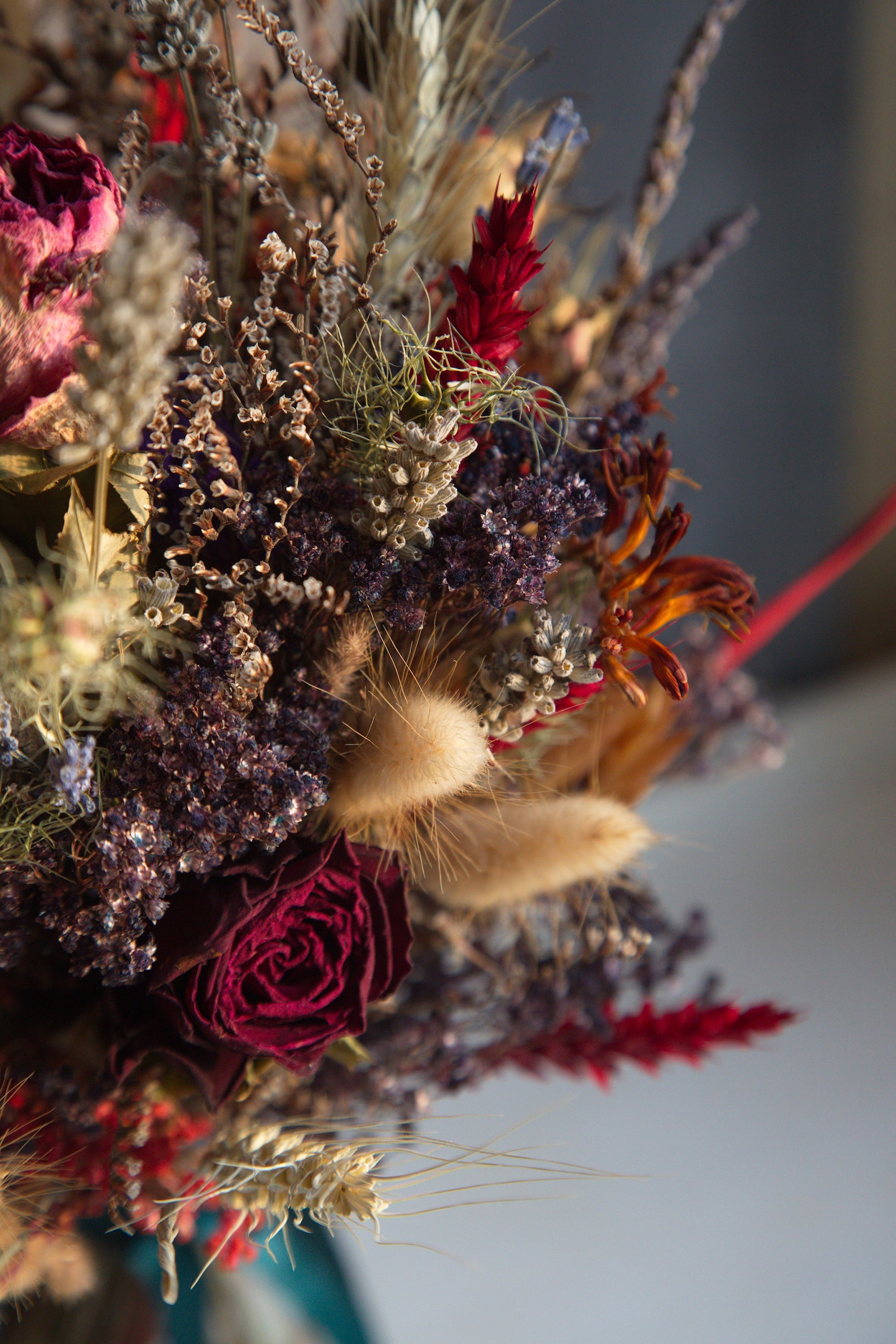 Large Dried Flower Wedding Bouquet: Rustic Barn Decor, Thank You Gift ...