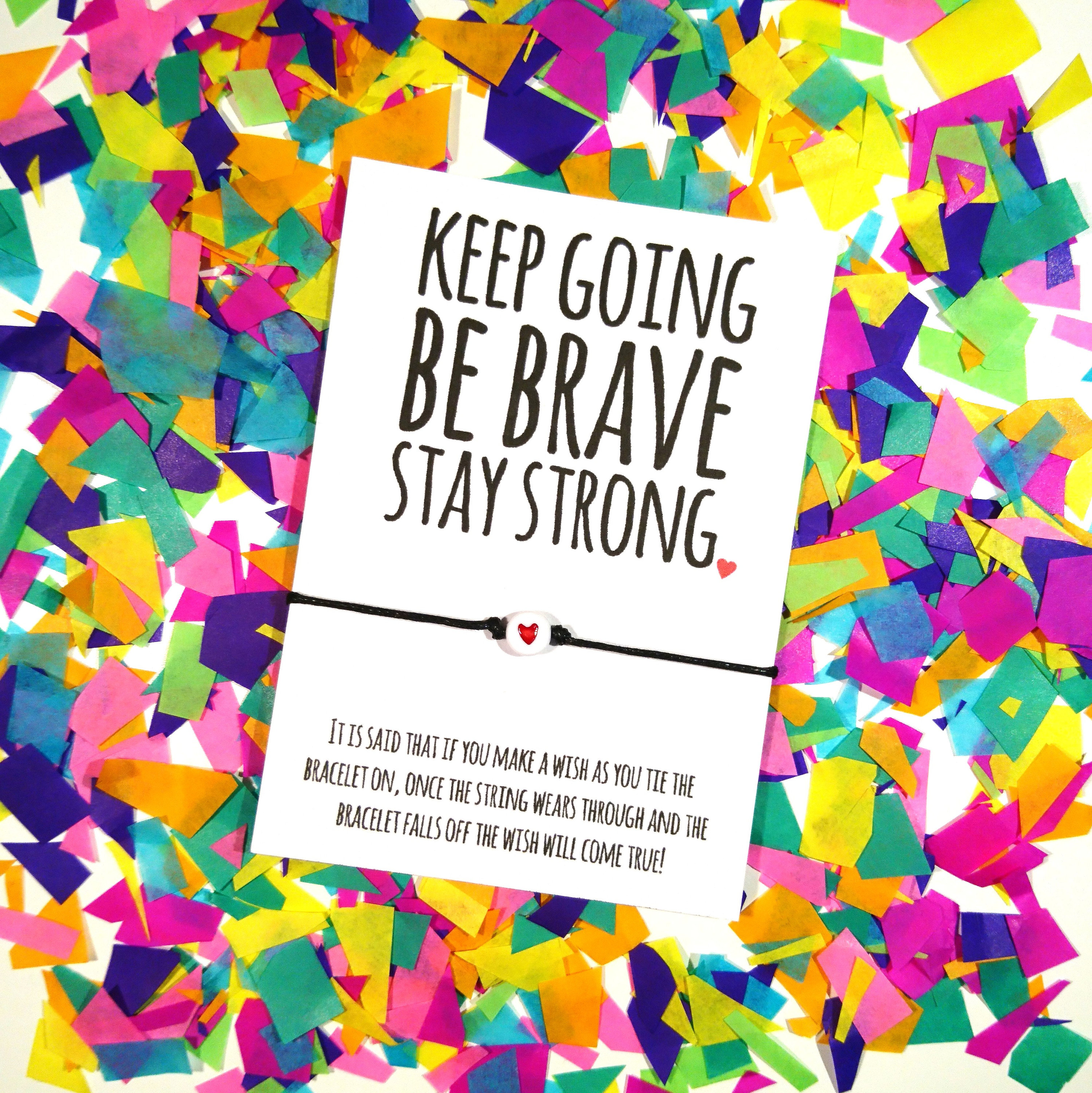 Keep Going Be Brave Stay Strong Inspirational Bracelet | Etsy