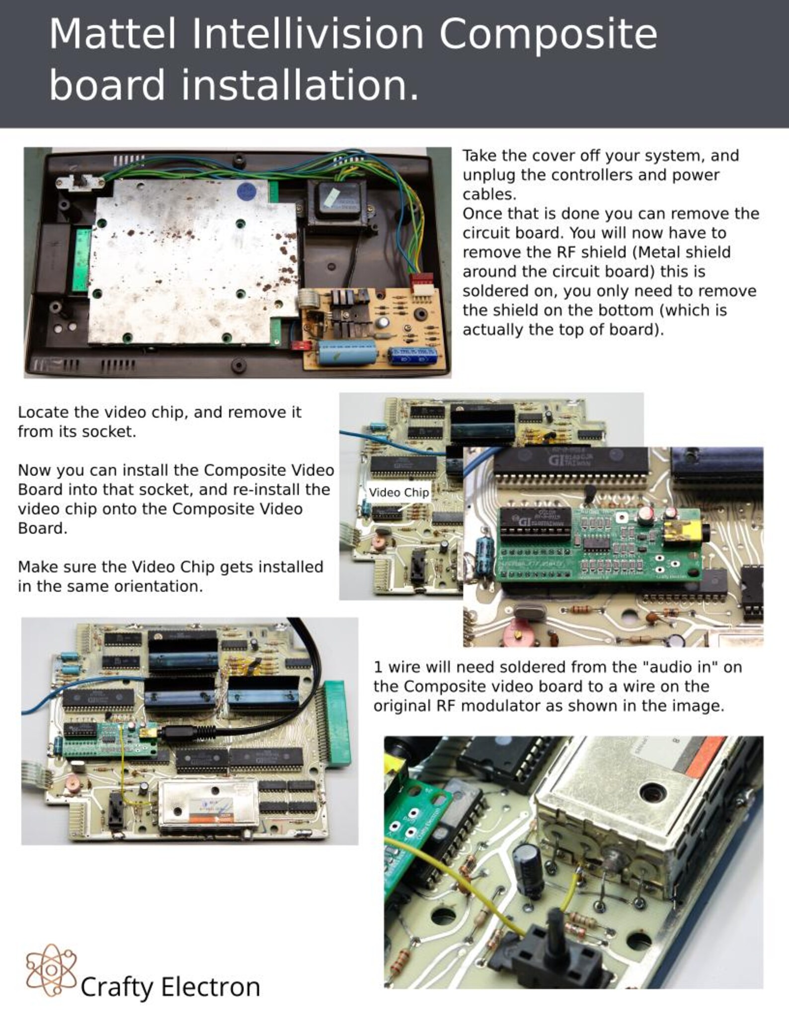 Mattel Intellivision Composite Video Mod Board - Etsy
