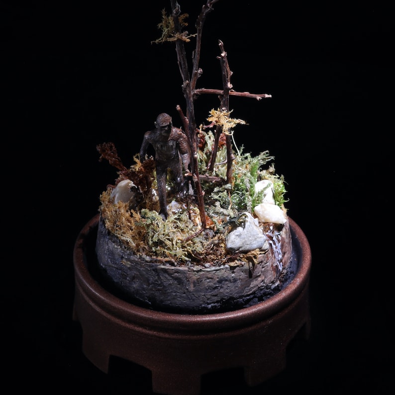 Big Foot in Marsh Bell Jar Diorama - Etsy