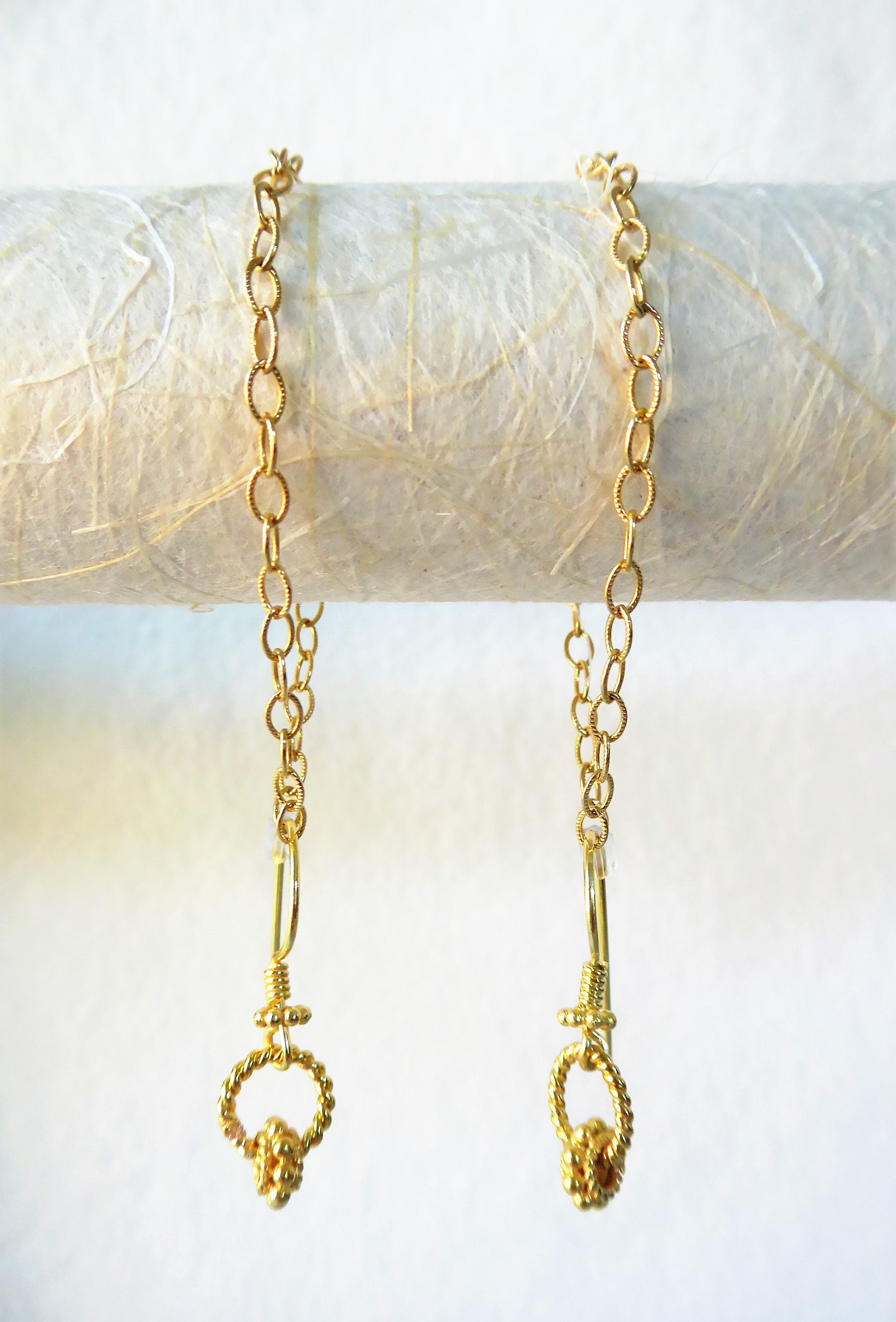 Bridal Mati: 18k Gold Filled Earring and Earchain With Freshwater ...