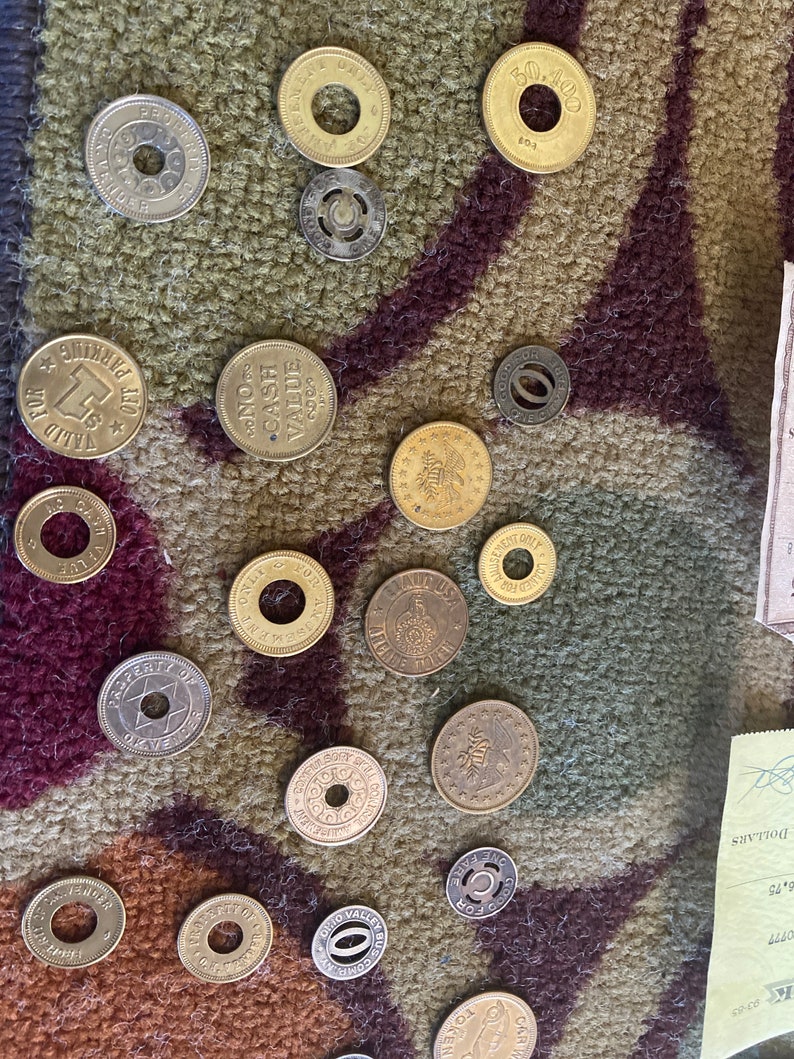 Old Tokens Old Checks and Copper Crosses - Etsy