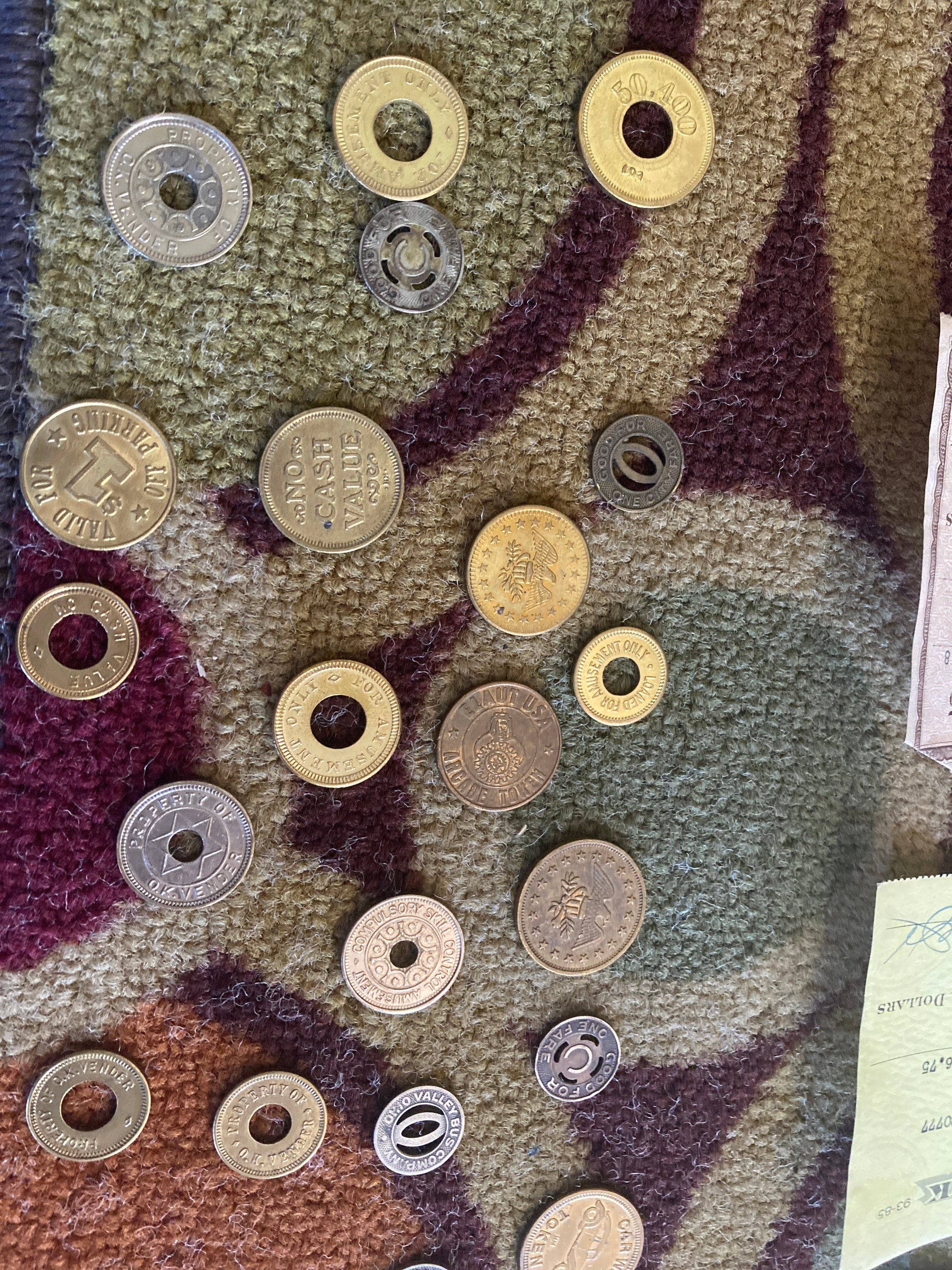 Old Tokens Old Checks and Copper Crosses - Etsy