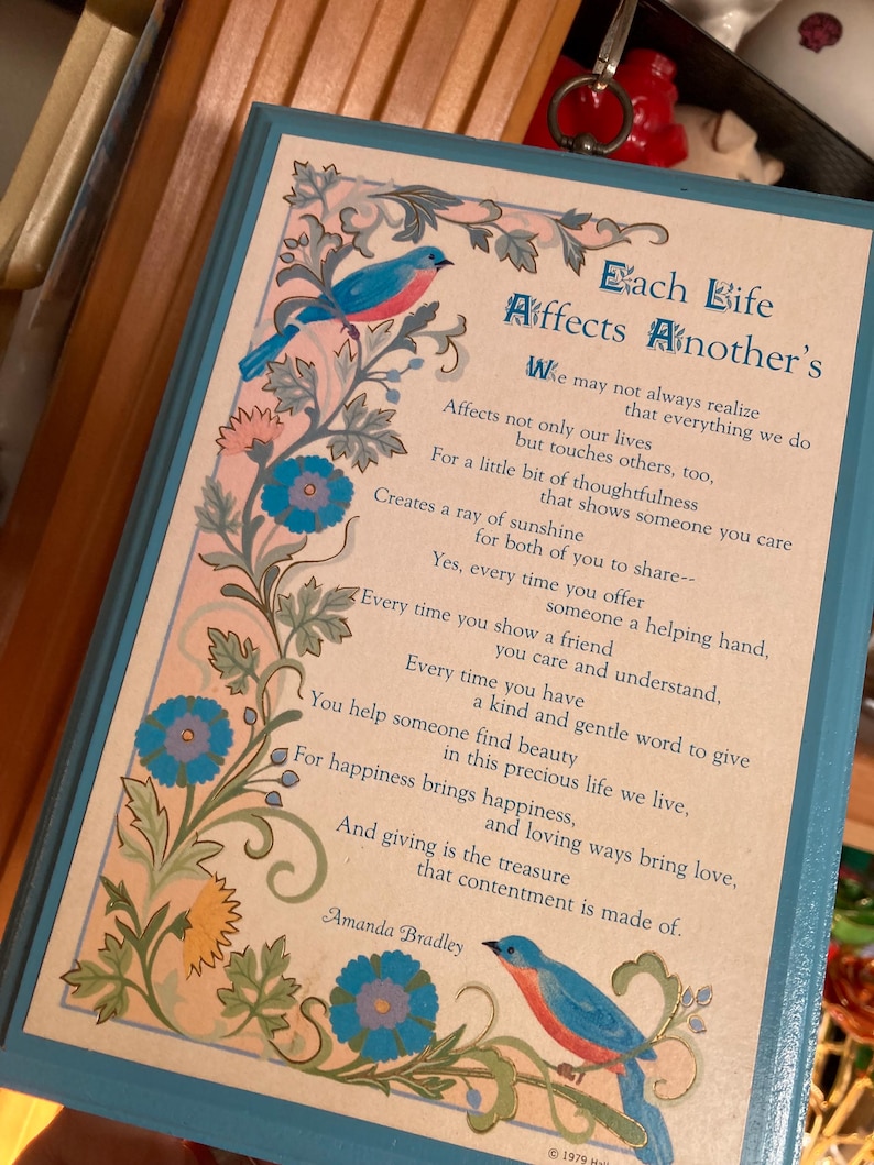 1979 Vintage Hallmark Life Sayings Plaque Blue Bird - Etsy