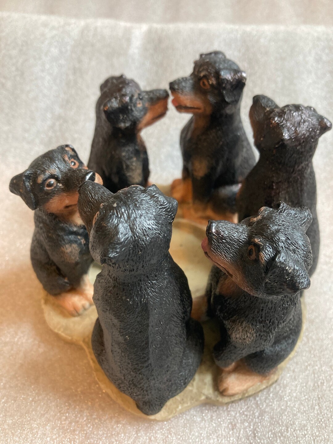 Continental Creations Inc 2001 Rottweiler Doggies in a Circle Candle ...