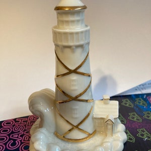 Vintage Lenox Lighthouse With Certificate Fine China and 24KT Gold - Etsy