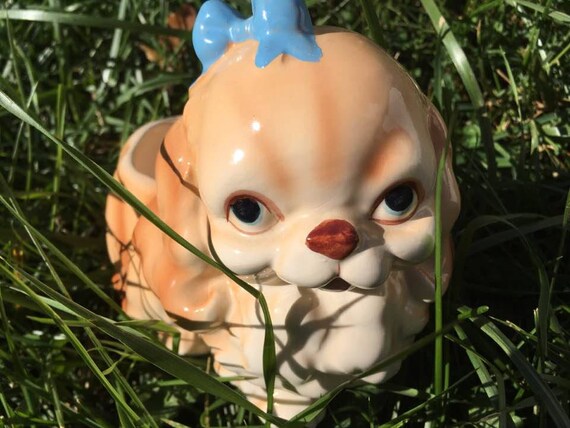 Rare Vintage Cocker Spaniel Puppy Planter Nancy Pew Giftware - Etsy
