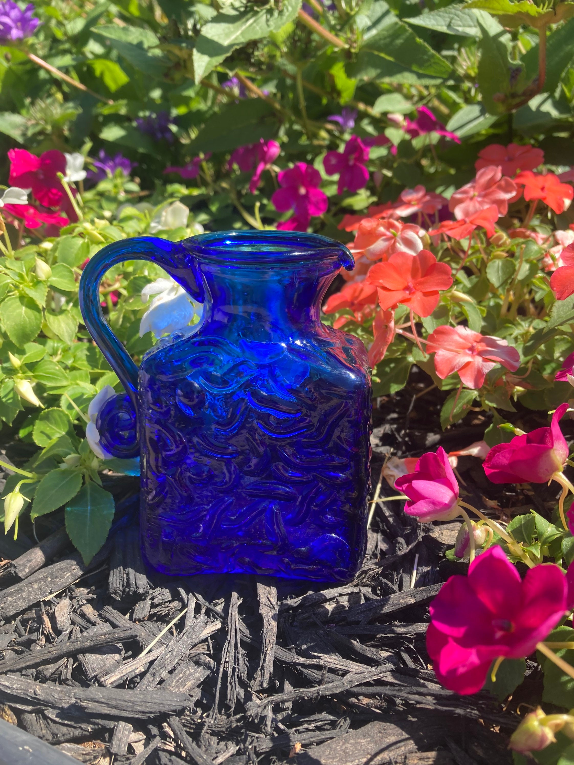 Cobalt Blue Decorative Mini Pitcher - Etsy UK