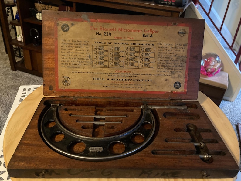 Starrett Micrometer Caliper 224 Set A - Etsy