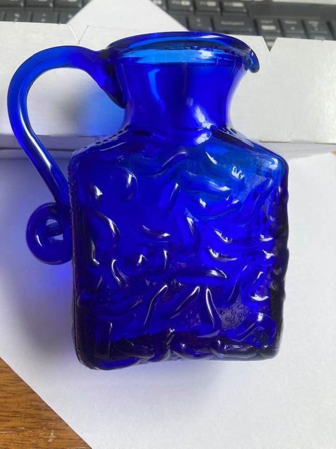 Cobalt Blue Decorative Mini Pitcher - Etsy UK