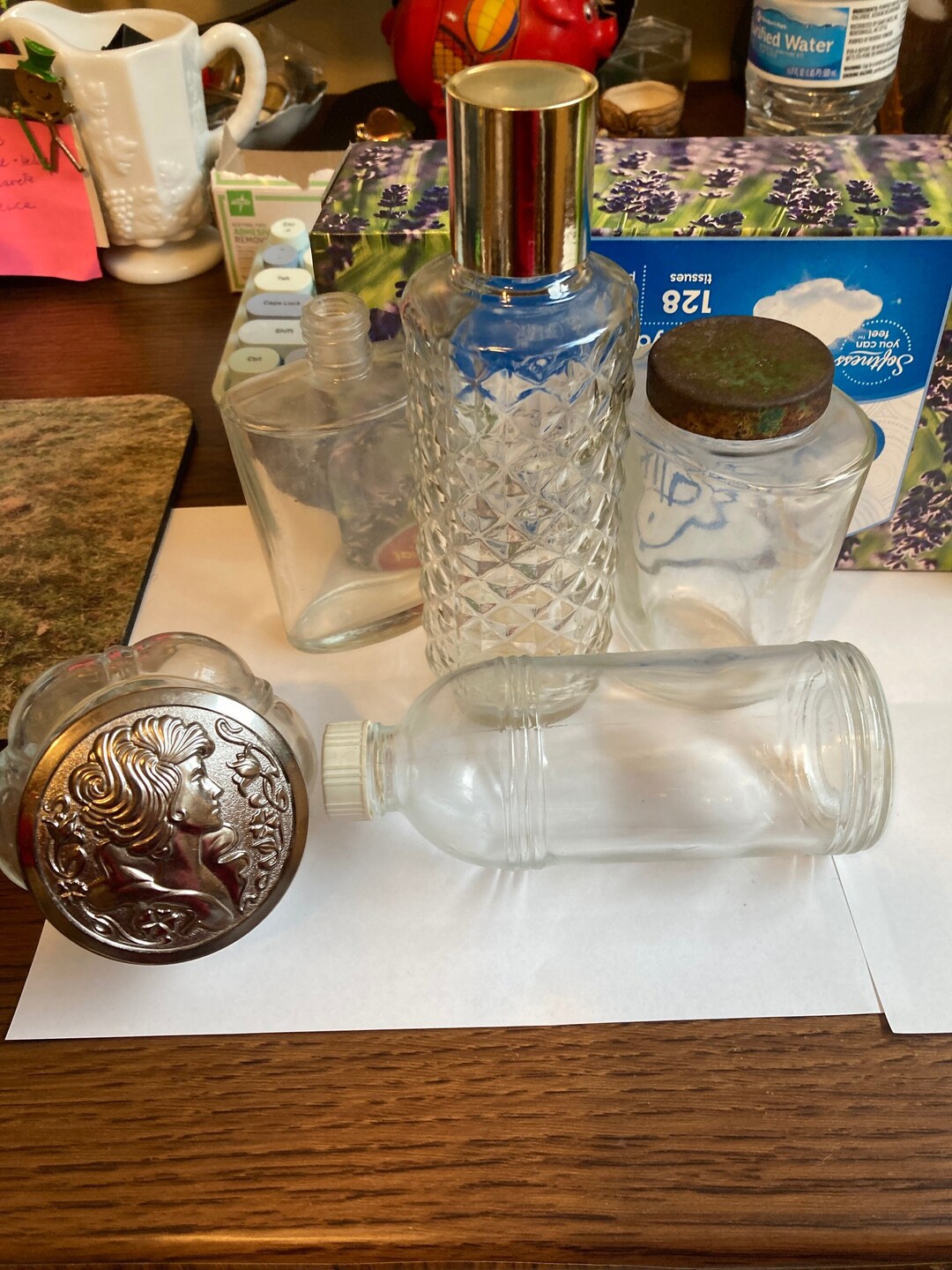 Vintage Avon Bottles Very Rare Vanity Jar Flask Perfume Set of 5 - Etsy