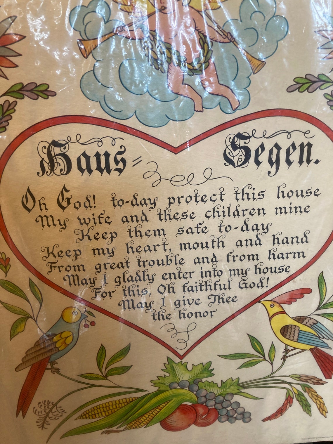 Early PA Dutch House Blessing Repo 1967 in Original Package - Etsy