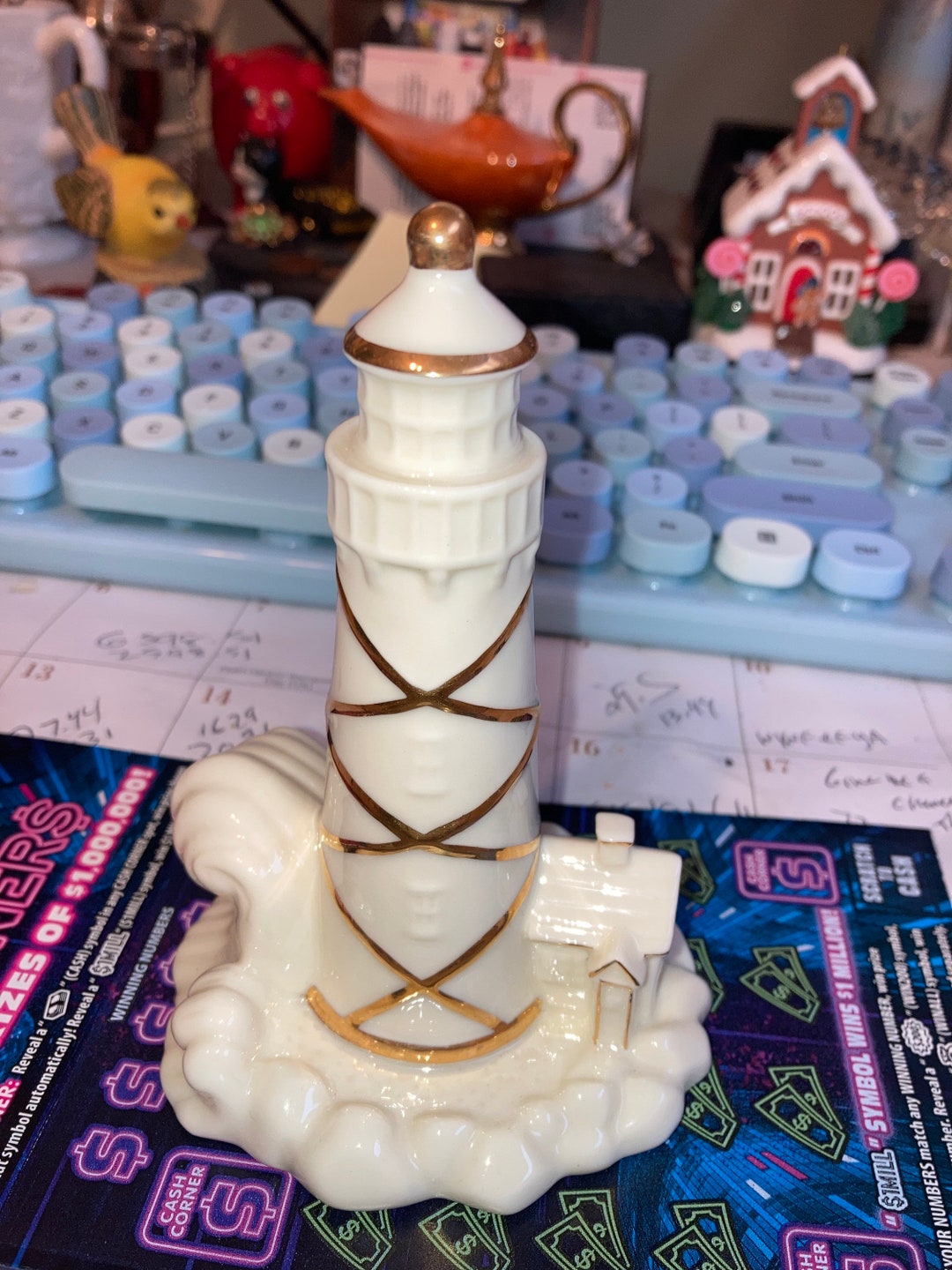Vintage Lenox Lighthouse With Certificate Fine China and 24KT Gold - Etsy