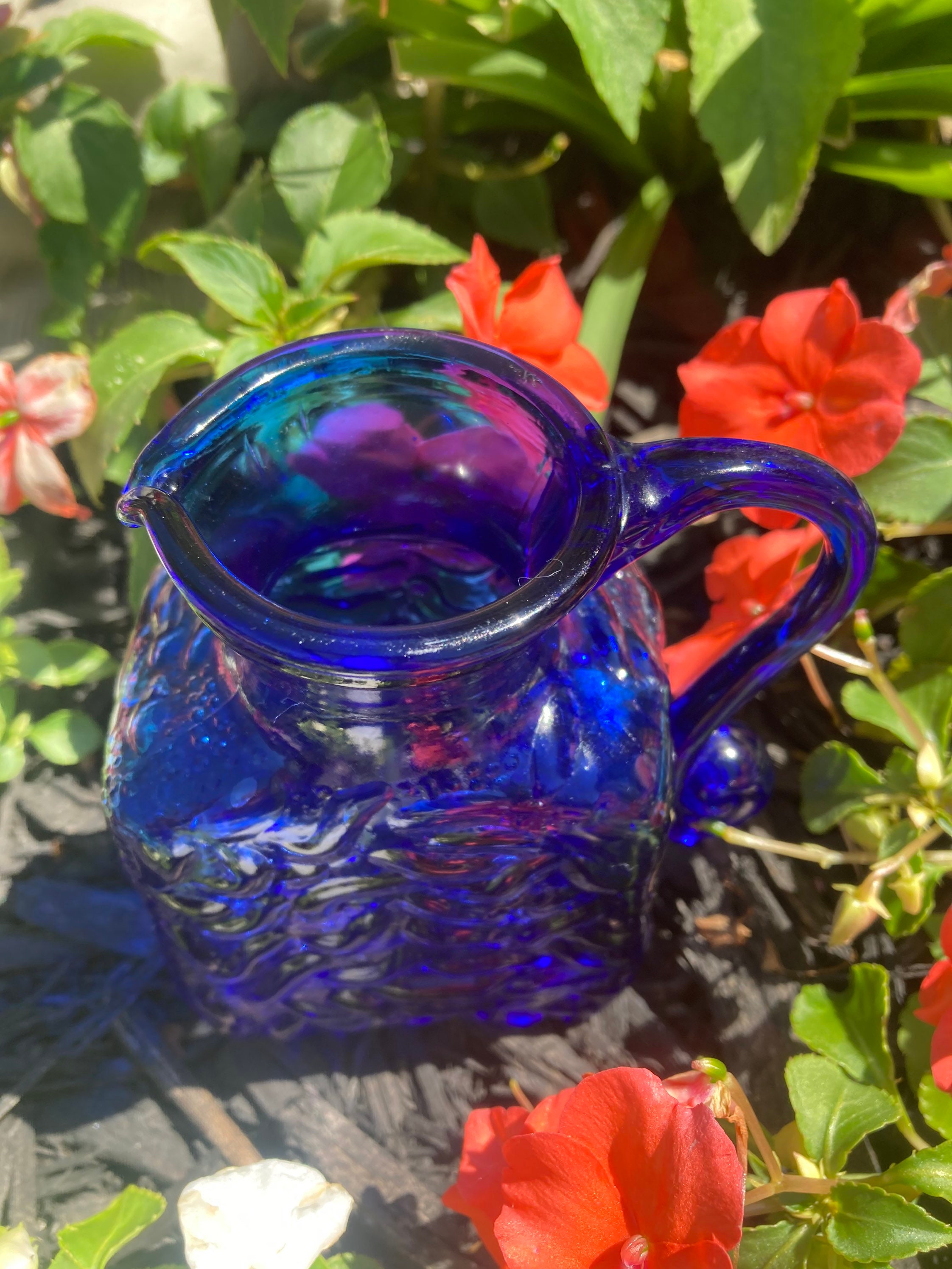 Cobalt Blue Decorative Mini Pitcher - Etsy UK