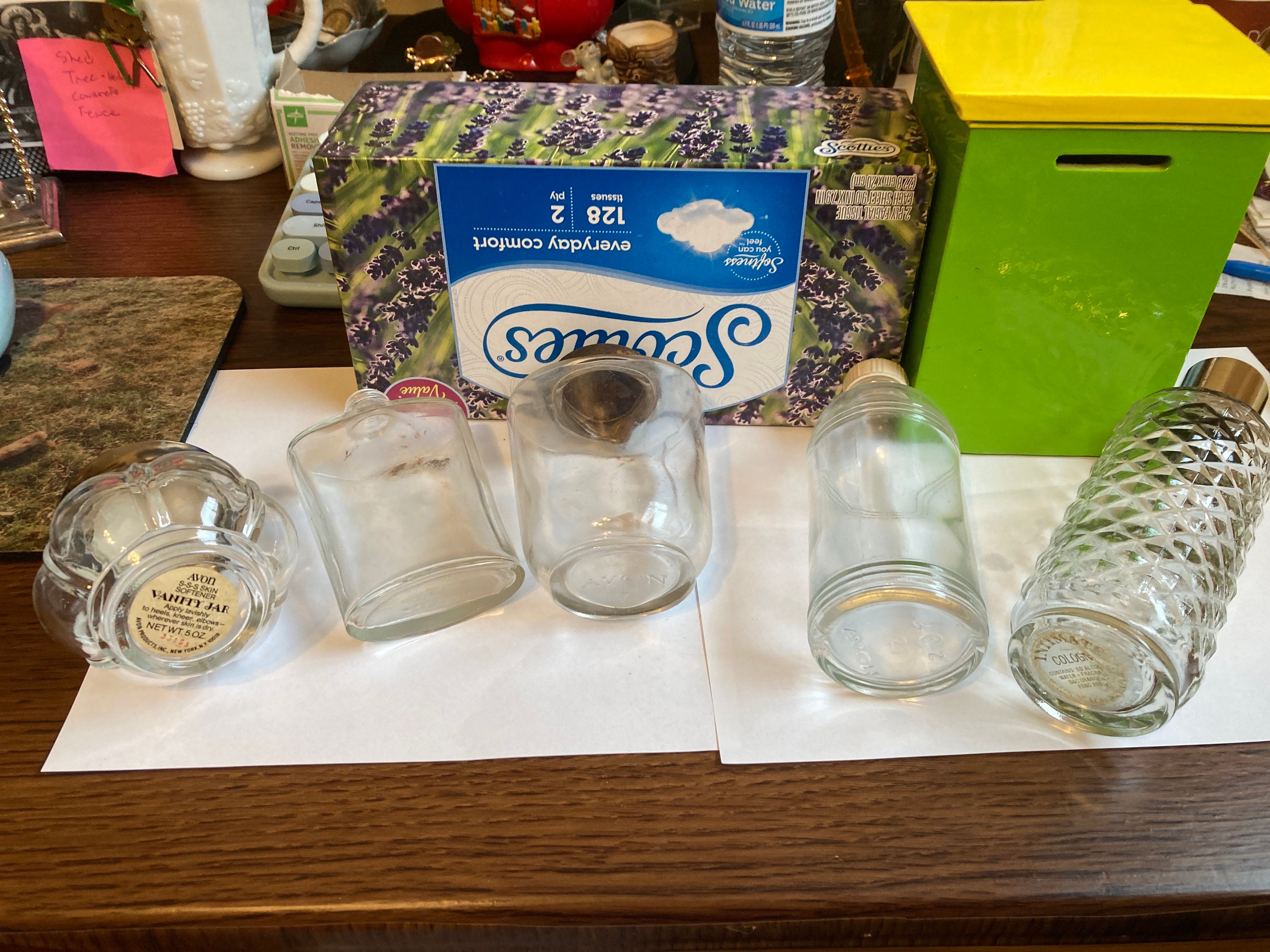 Vintage Avon Bottles Very Rare Vanity Jar Flask Perfume Set of 5 - Etsy